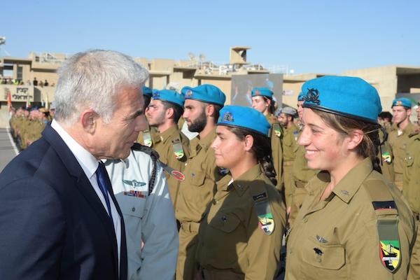 Photos of Prime Minister Yair Lapid at the IDF Officers Course ...